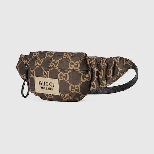 Gucci Large Gg Ripstop Belt Bag Nylon - Ebony And Beige Ripstop